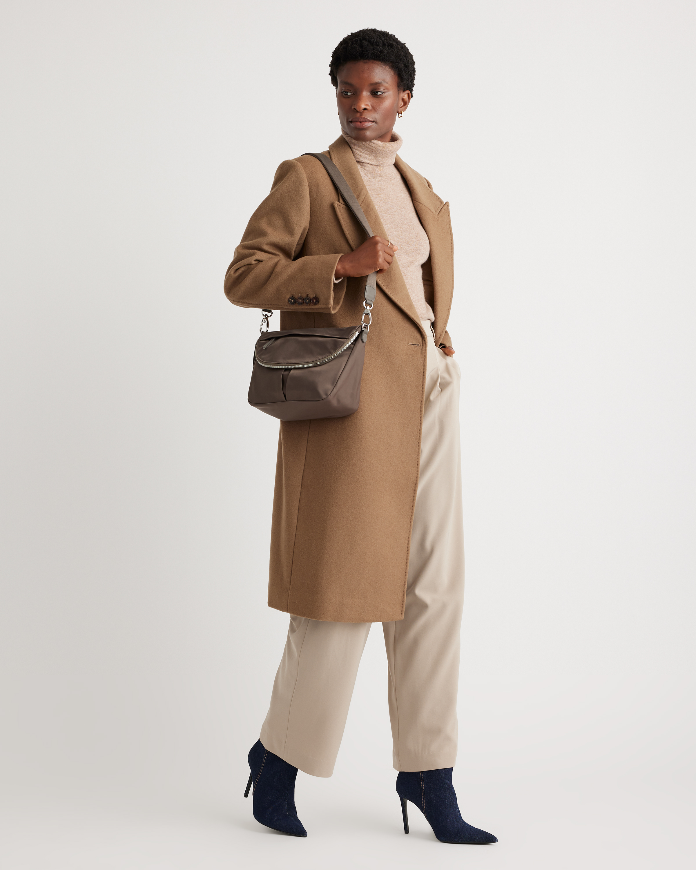 QUINCE Revive Nylon Foldover Crossbody